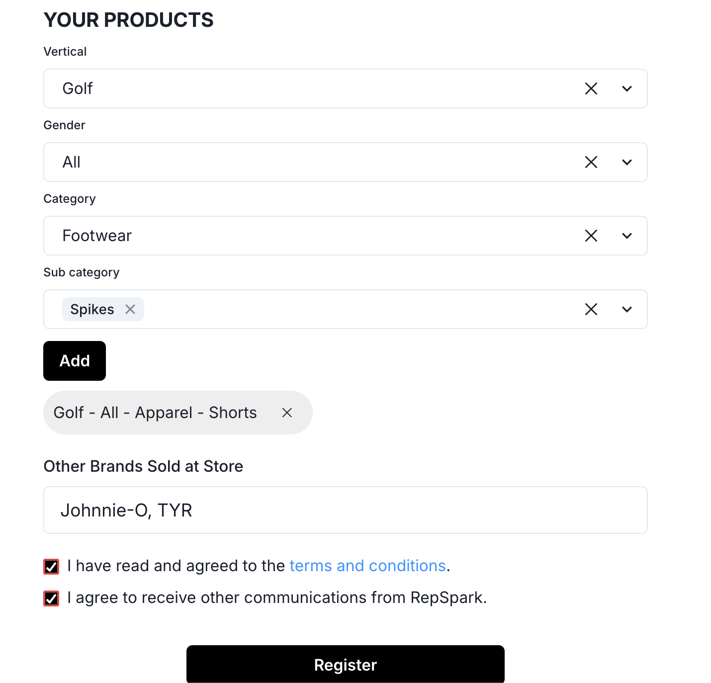 How to register on RepSpark